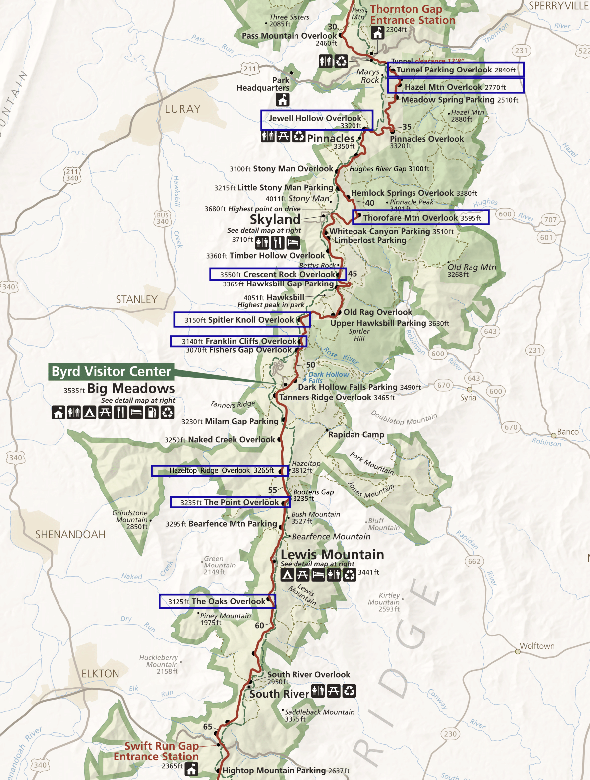 25 Best Overlooks On Skyline Drive